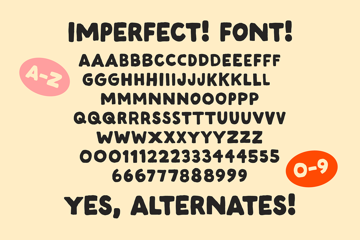 Imperfect! Handwritten Sans Serif Font