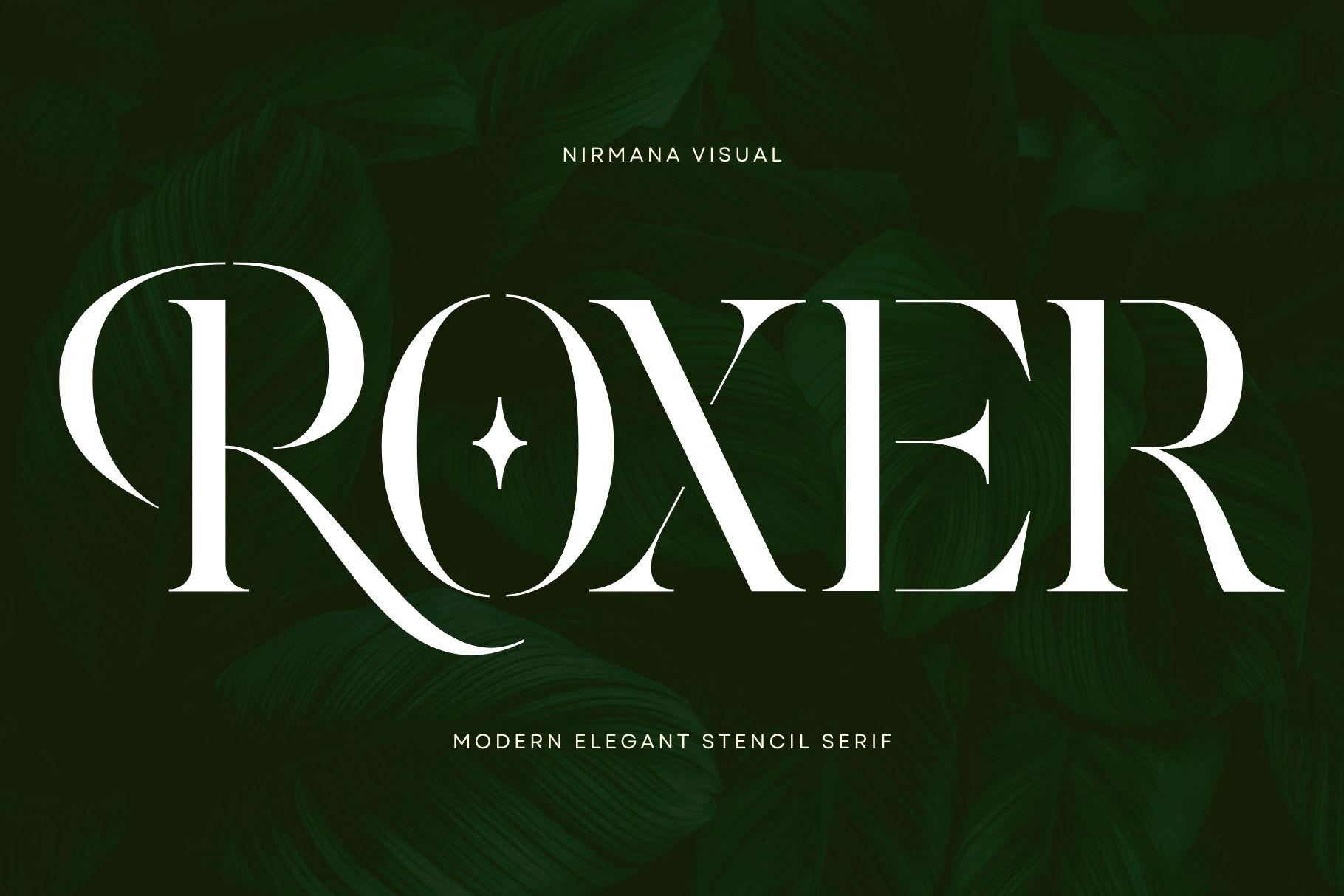 Roxer Stencil - Modern Serif Font, a Serif Font by Nirmana Visual | Creative Market