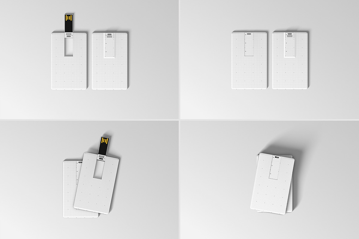 USB Flashdisk Card Mockup, a Merchandise Mockup by Rizky Audymas