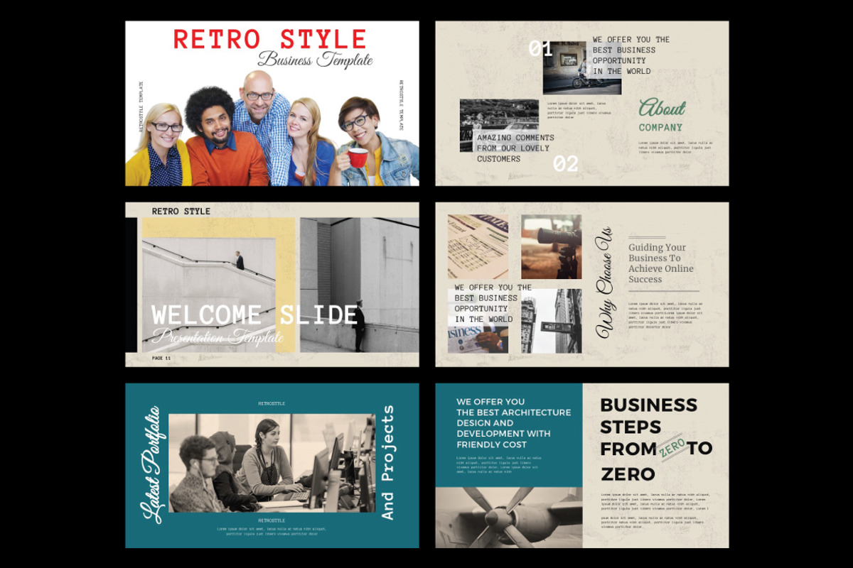 RETRO STYLE - Powerpoint Template, a Presentation Template by Shafura