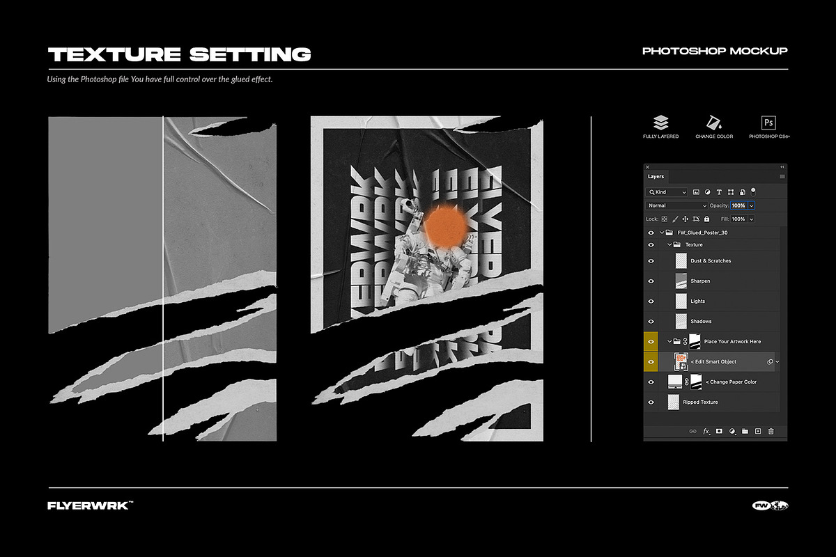 Glued Poster Textures, a Texture Graphic by FLYERWRK