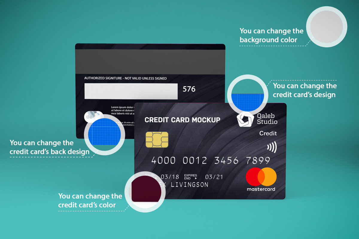 Credit Card V.1 Mockup, a Product Mockup by Qaleb Studio
