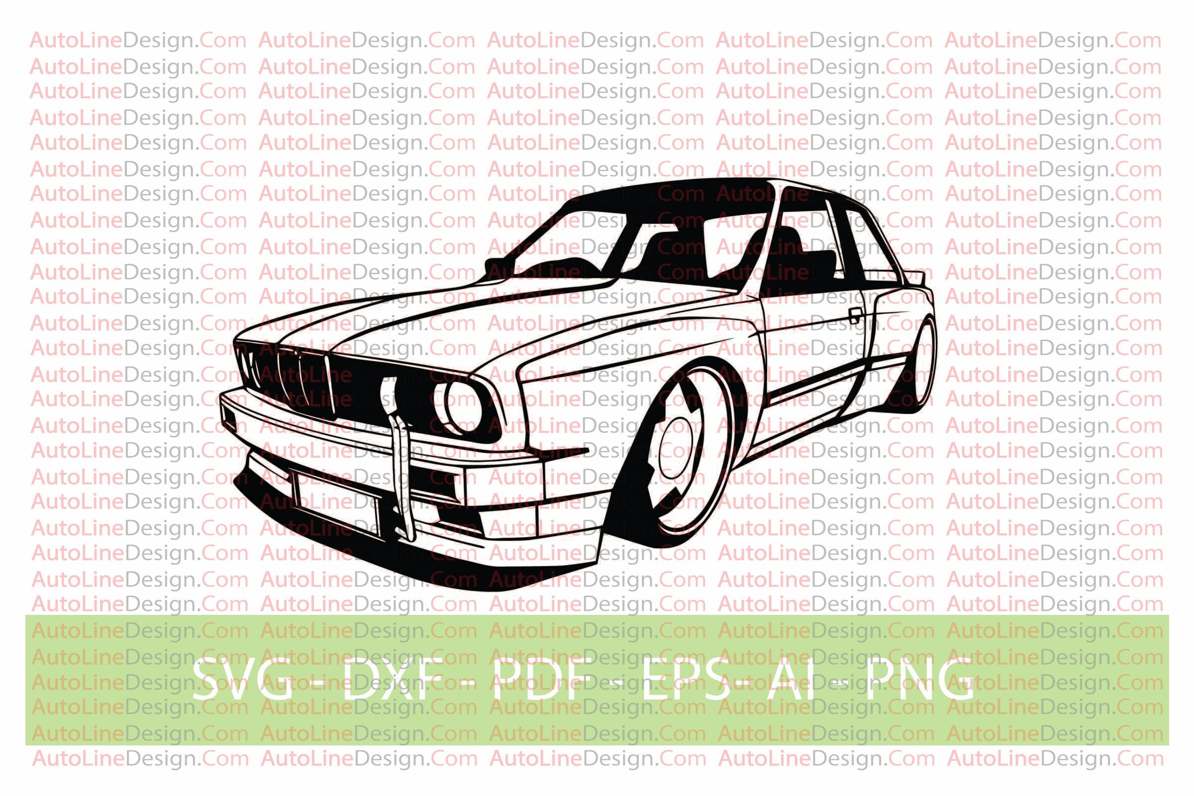 E30 M3 3 series Widebody car Vector