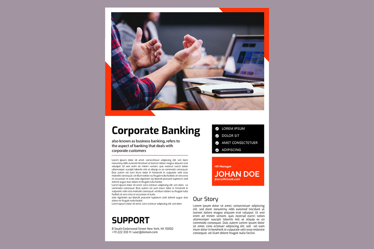 Corporate Banking Flyer, a Flyer Template by PenciGraphics