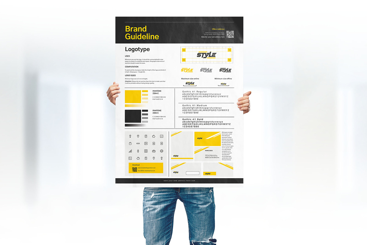 A3 Brand Guideline poster Design