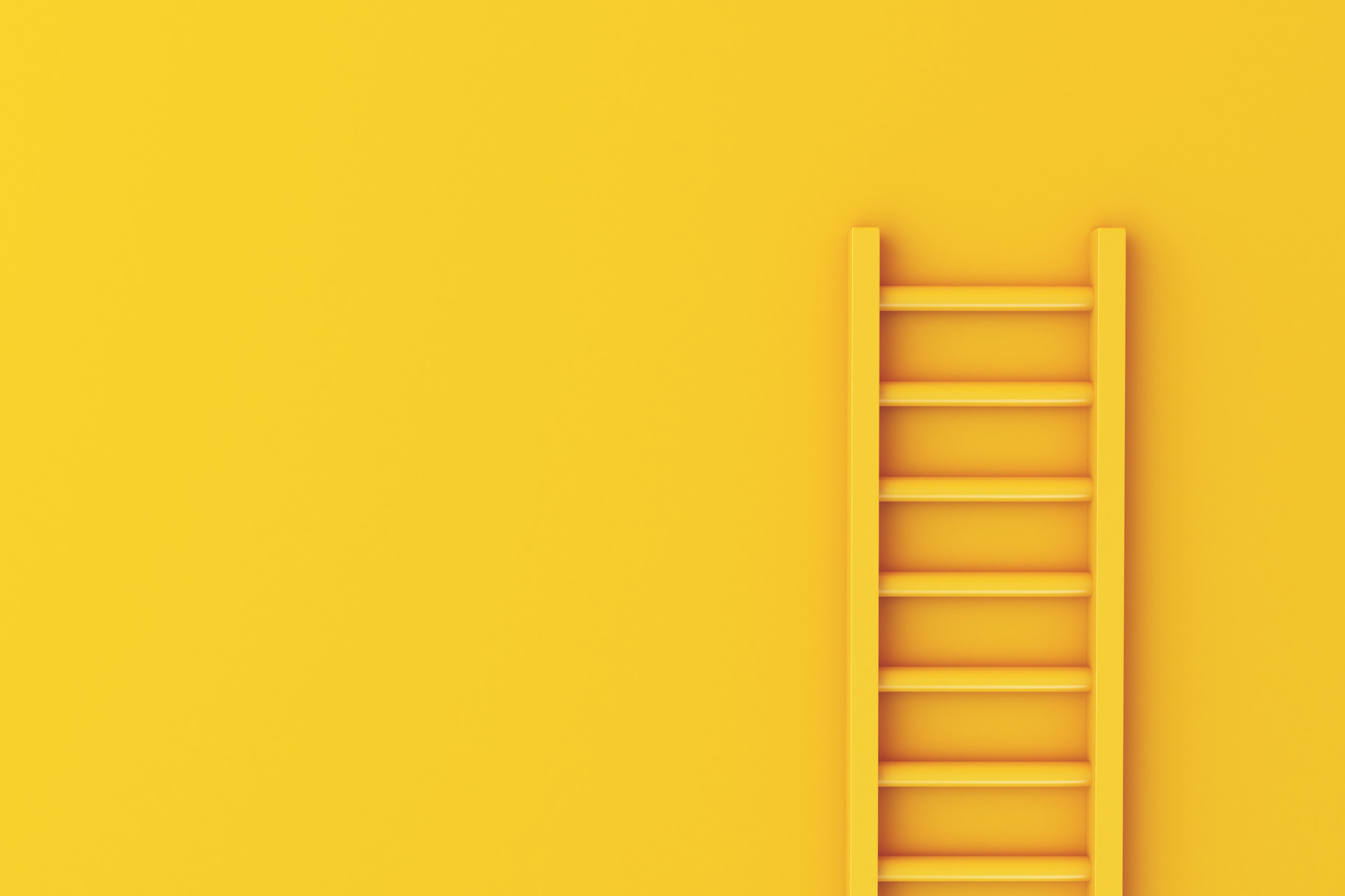 3d Ladder on yellow wall background, a Background Photo by Mego-studio ...