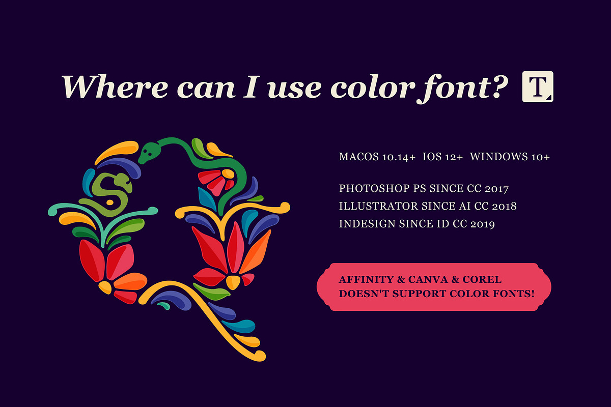 Mexican Pattern Colored font, a Symbol Font by kaer_shop