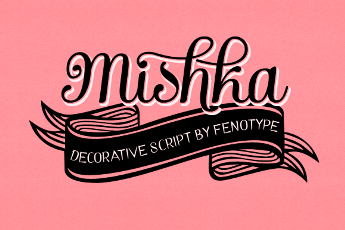 Mishka, a Script Font by Fenotype
