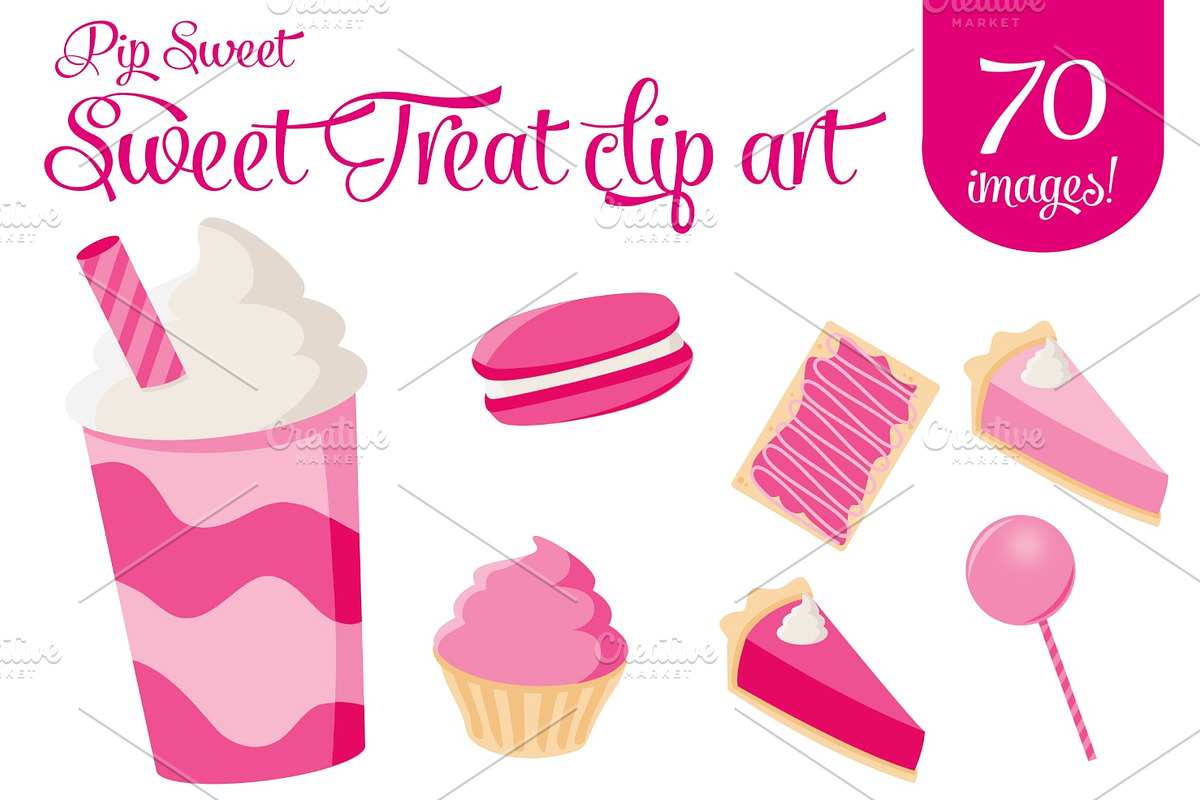 Sweet Treats Clip Art, an Illustration by Pip Sweet