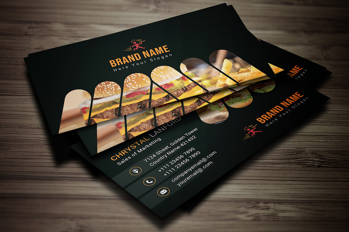Restaurant Business Card, a Business Card Template by graphicsunday