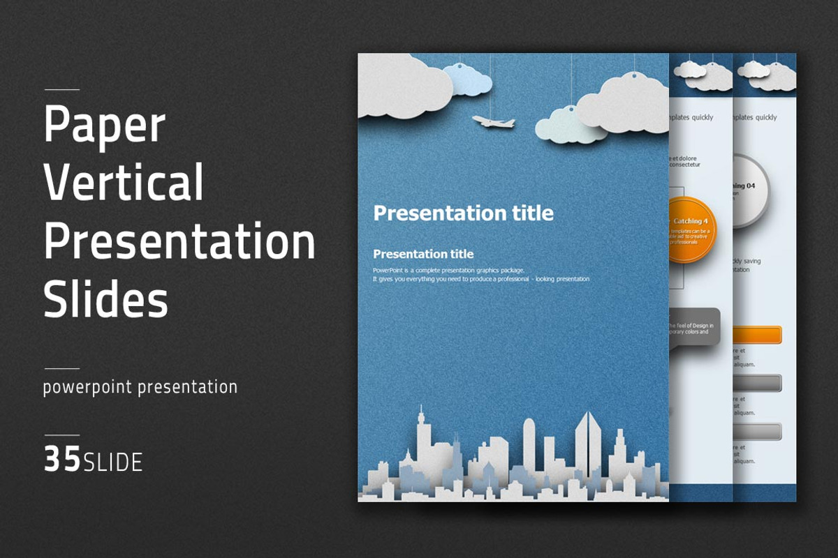 Paper Vertical Presentation Slides, a Presentation Template by GoodPello