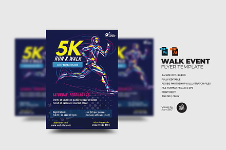Running Events Flyer Template | Flyer Templates ~ Creative Market