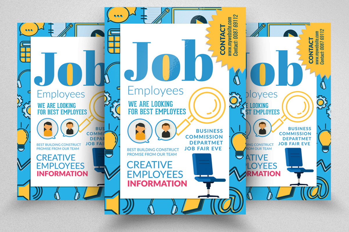 Job Vacancy Flyer Template, a Flyer Template by Design Up | Creative Market