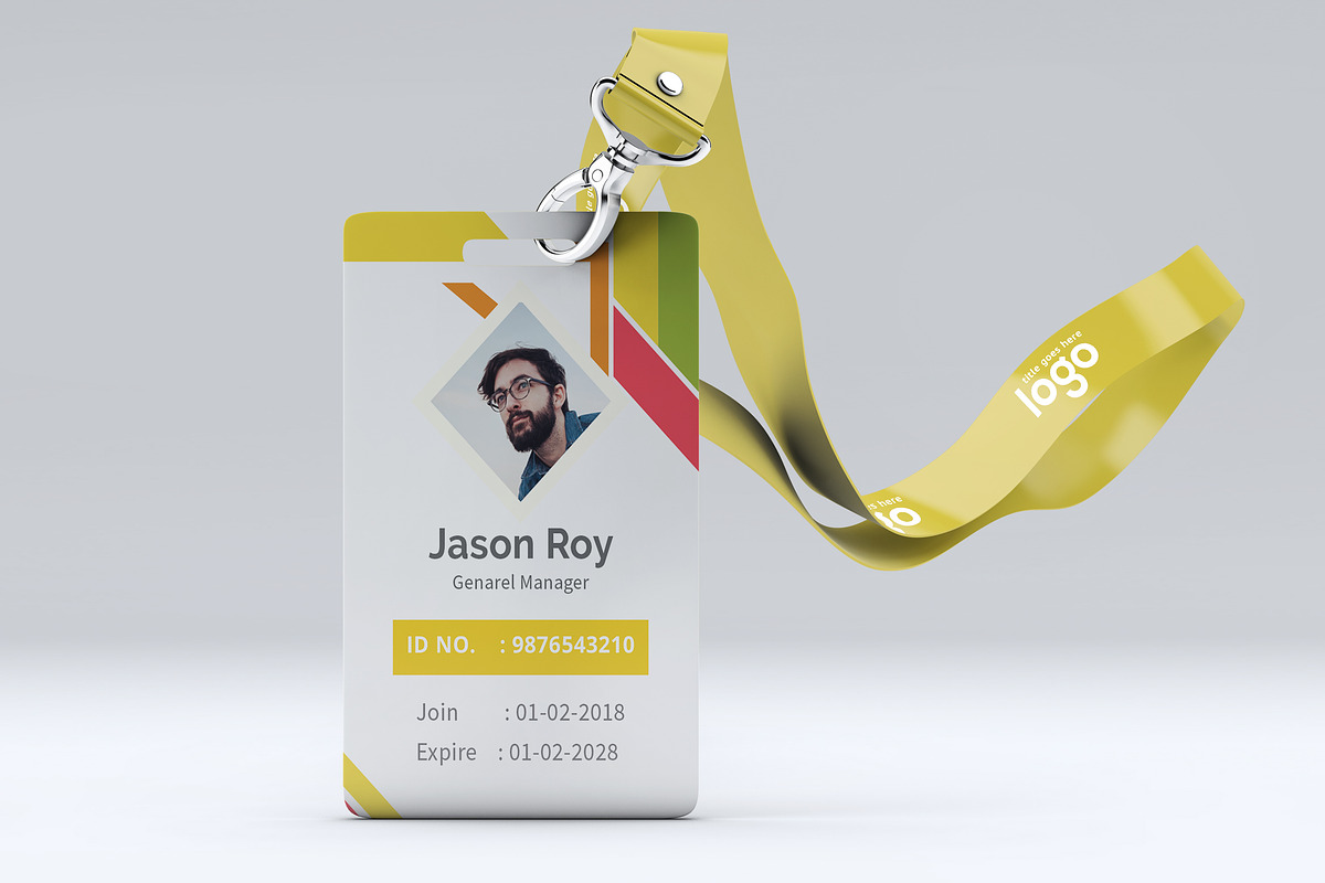 Office ID Card Design, a Stationery Template by ZAAS