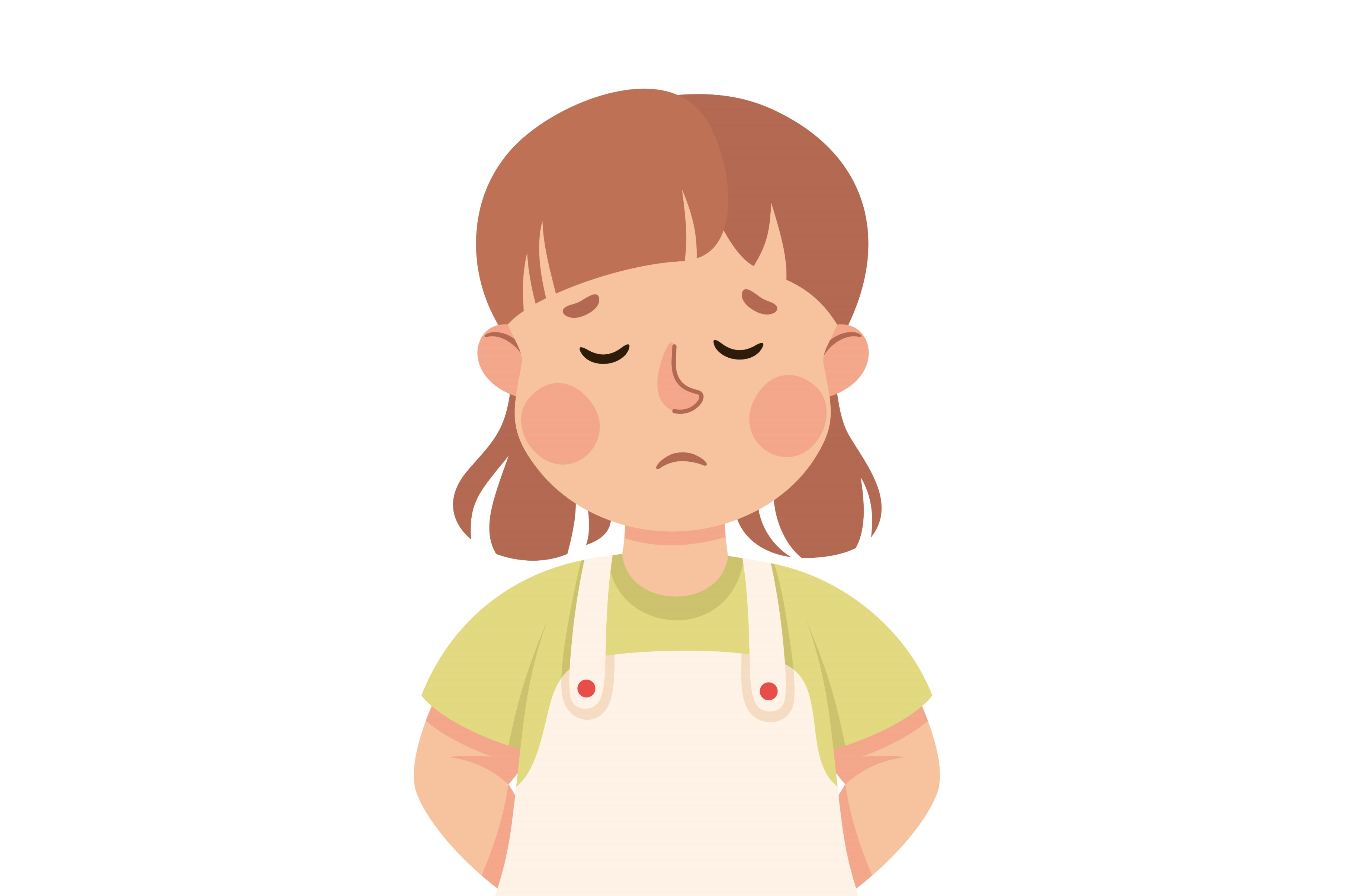 Little Girl Demonstrating Guilty, an Illustration by TopVectors