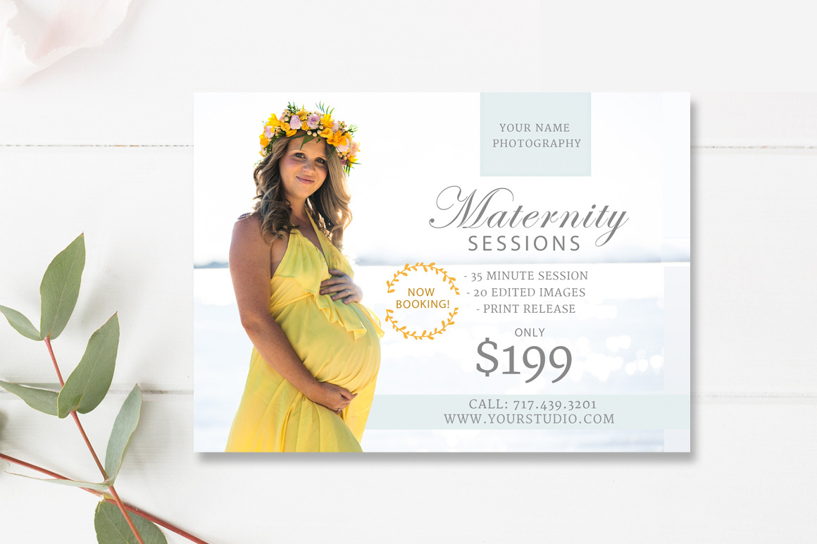 Maternity Session Marketing Board, a Flyer Template by By Stephanie Design
