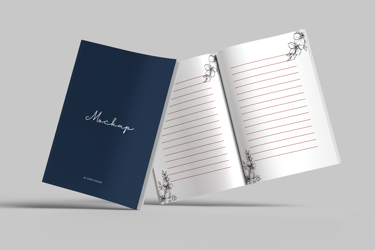 7 X 10 Book Standing on Edge Mockup, a Books & Magazine Mockup by Rami ...