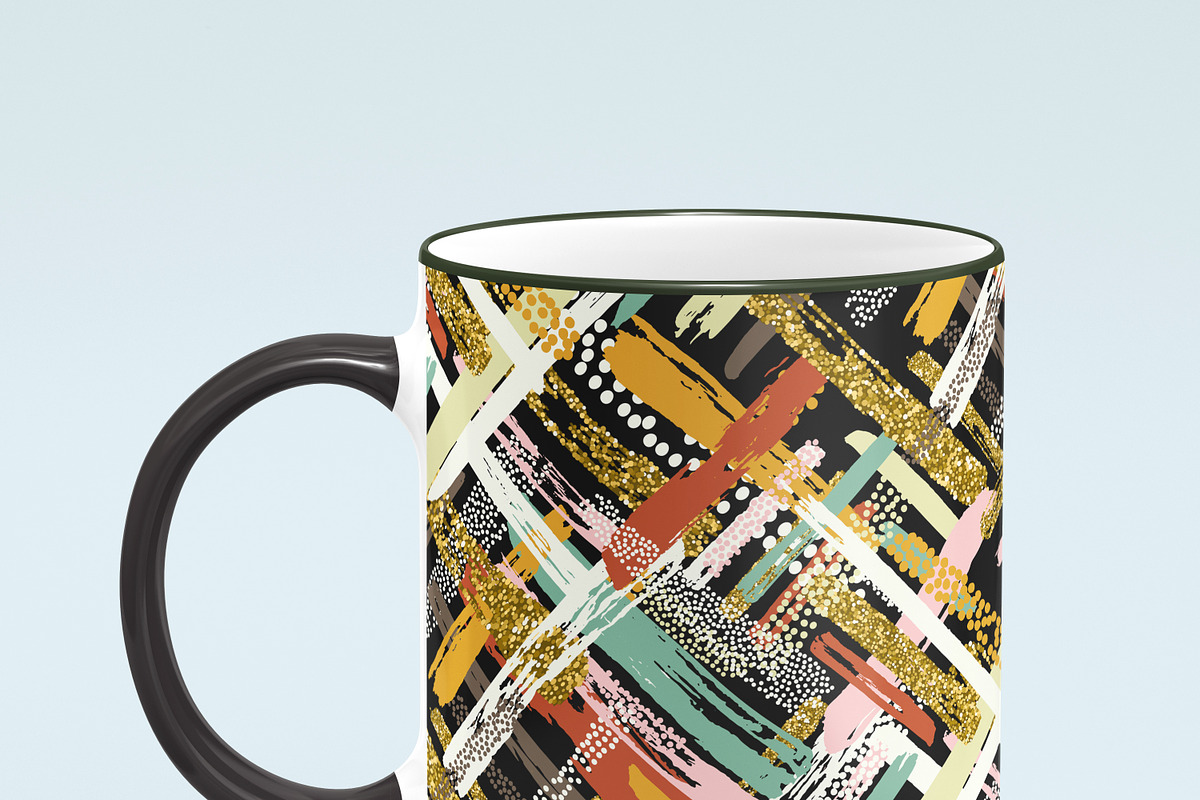 33 Seamless Brush Strokes Patterns, a Pattern Graphic by OlgaRom