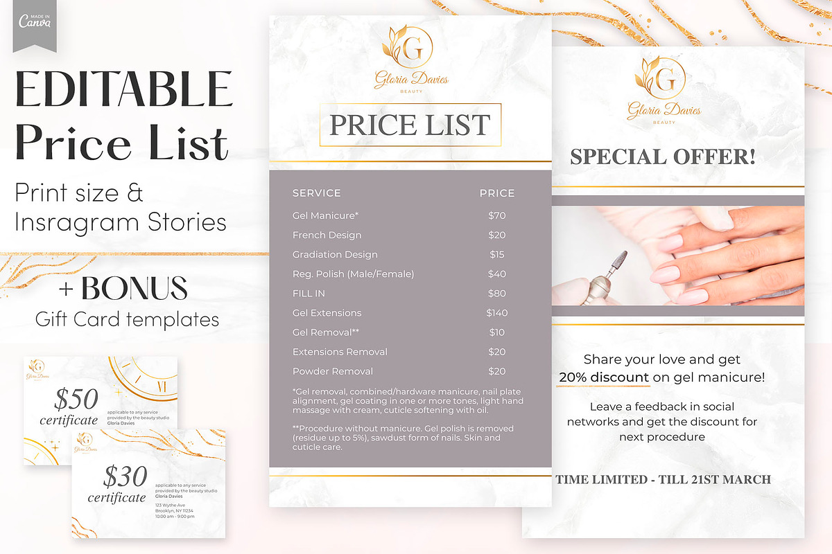 Price list PRO PACK Guide, a Social Media Template by anastasi ...