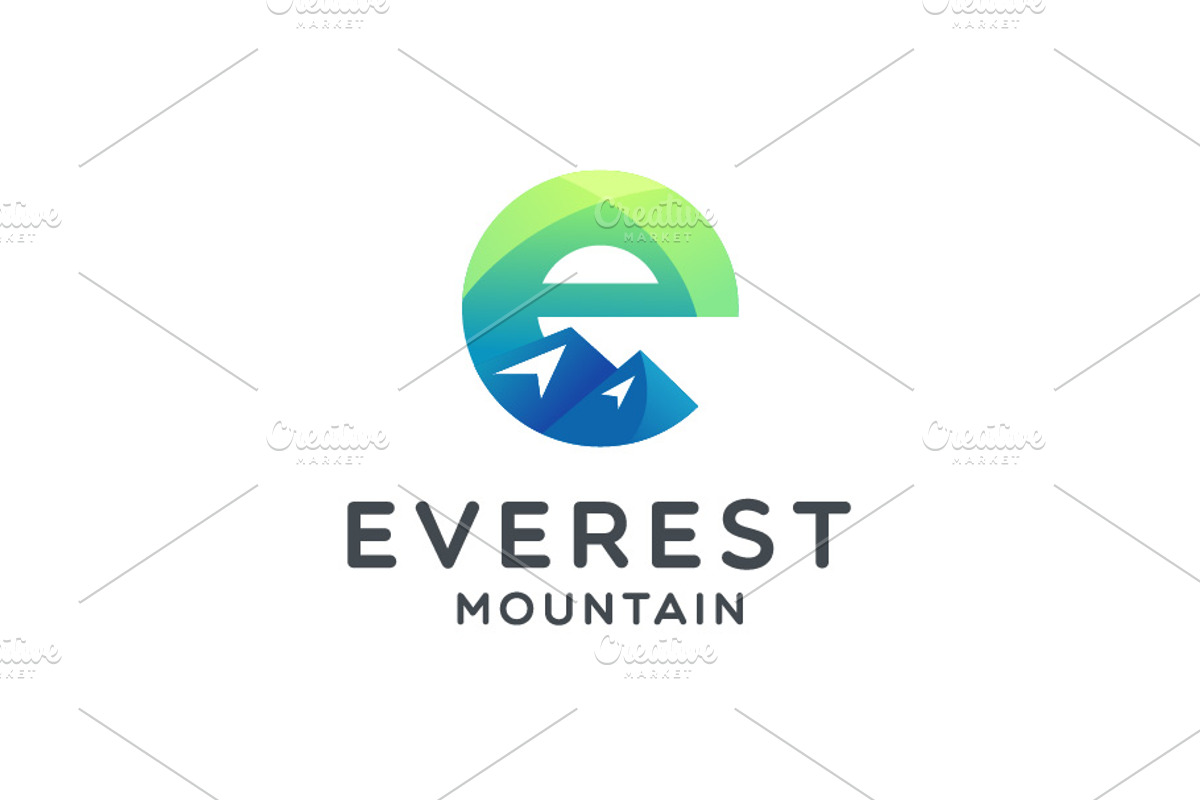 Initial Letter E Mountain logo, a Branding & Logo Template by Buqancreative