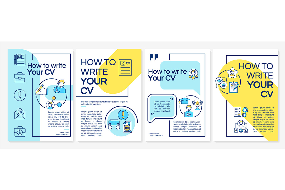 How to write resume brochure, a Brochure Template by IMG visuals icons