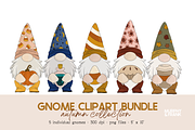 Fall Gnomes Clipart Bundle