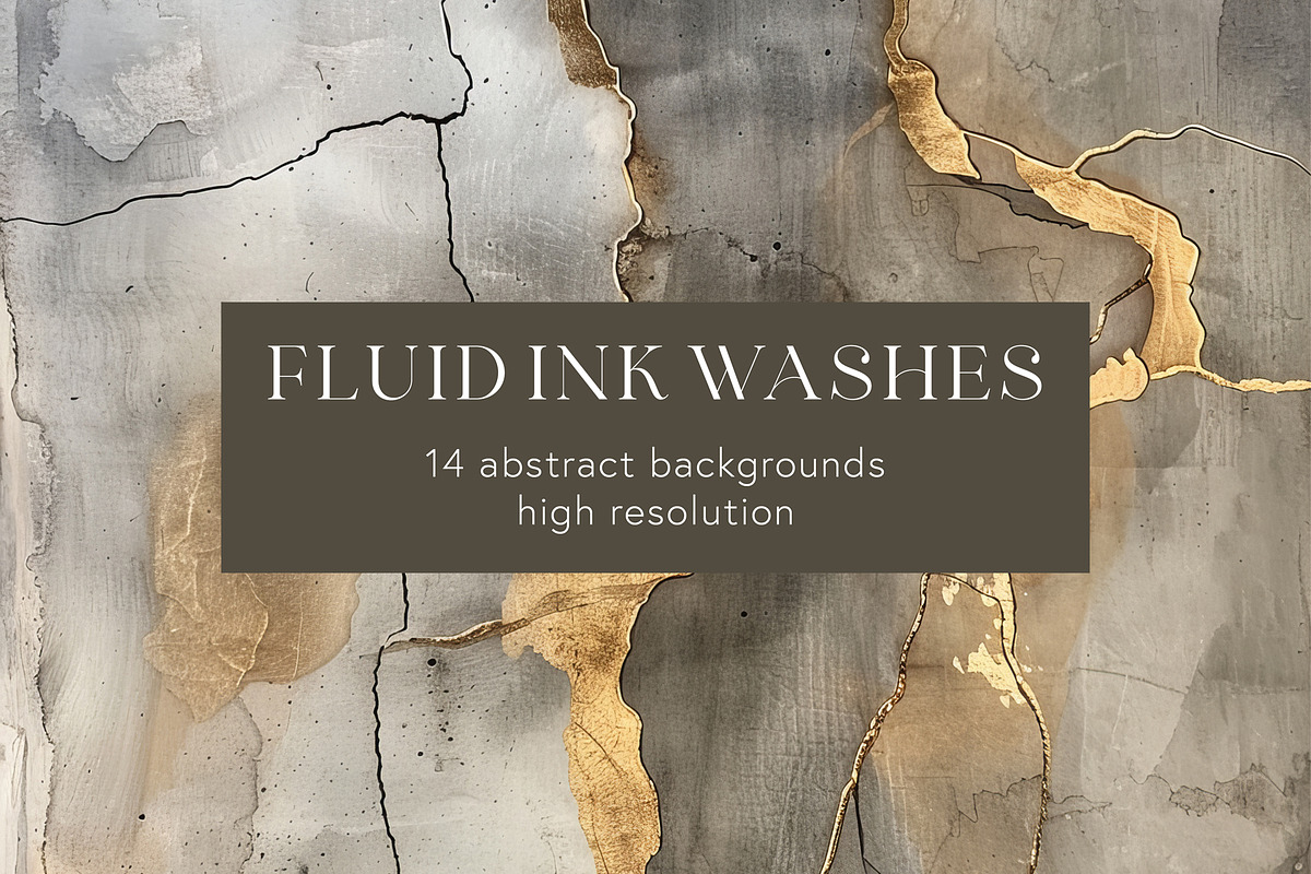 Fluid ink wash kintsugi backgrounds