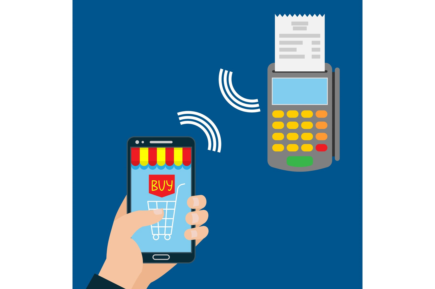 Mobile payment vector illustration, a Finance Illustration by RocketArt