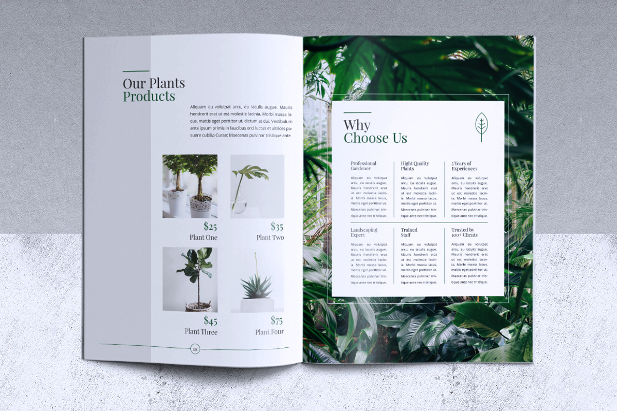 Decorative Plants Brochure A4, a Brochure Template by Rahardi Creative