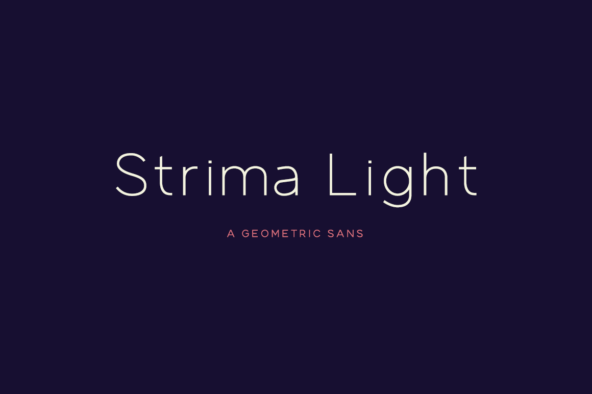 Strima Light, a Sans Serif Font by Nicolas Desle
