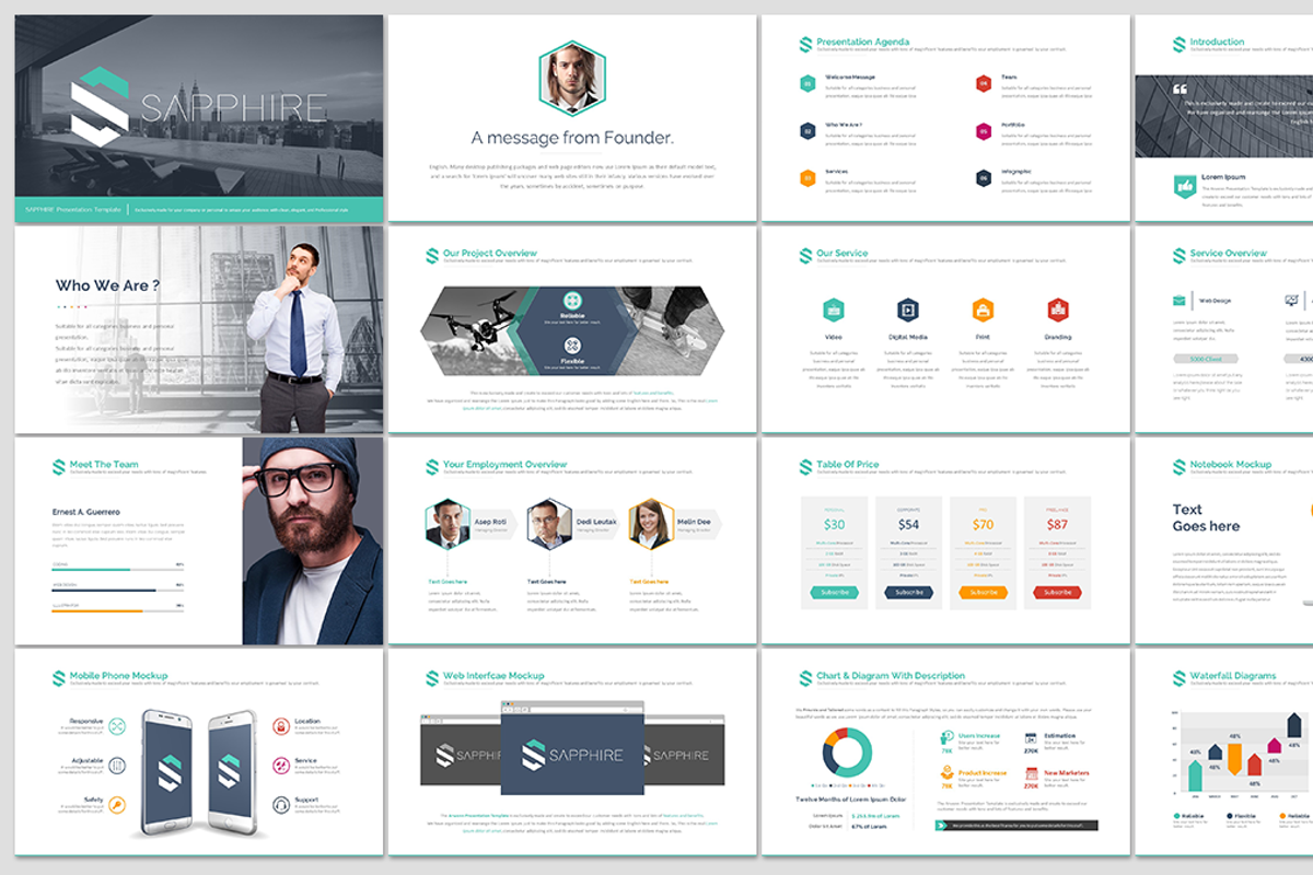 Sapphire - Powerpoint Template, a Presentation Template by inspirasign ...