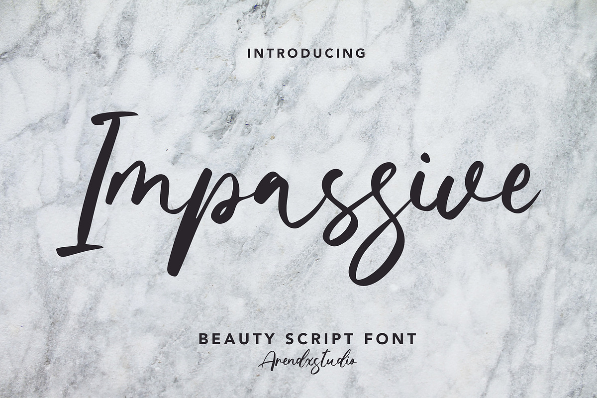 Impassive - Beauty Script Font, a Handwritten Font by Arendxstudio ...
