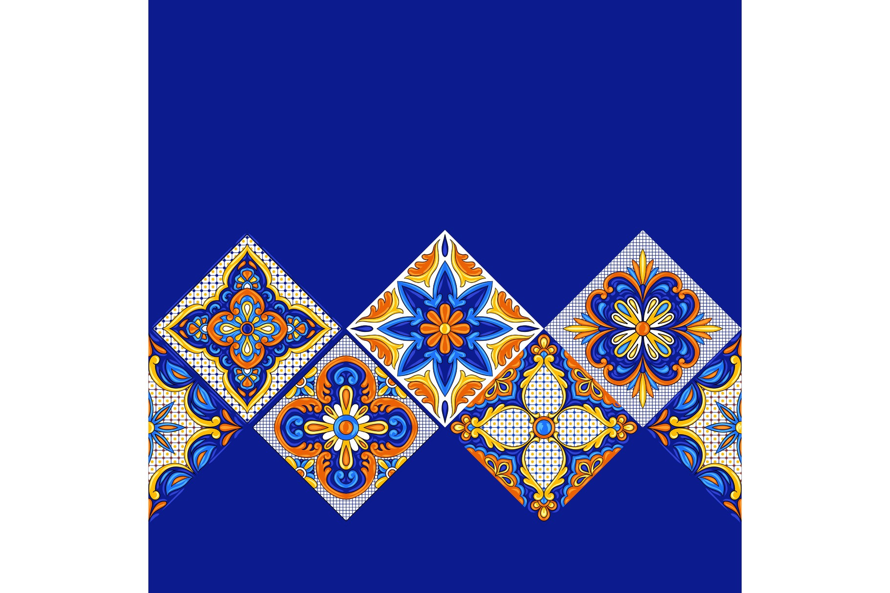 Mexican talavera ceramic tile, a Pattern Graphic by incomible