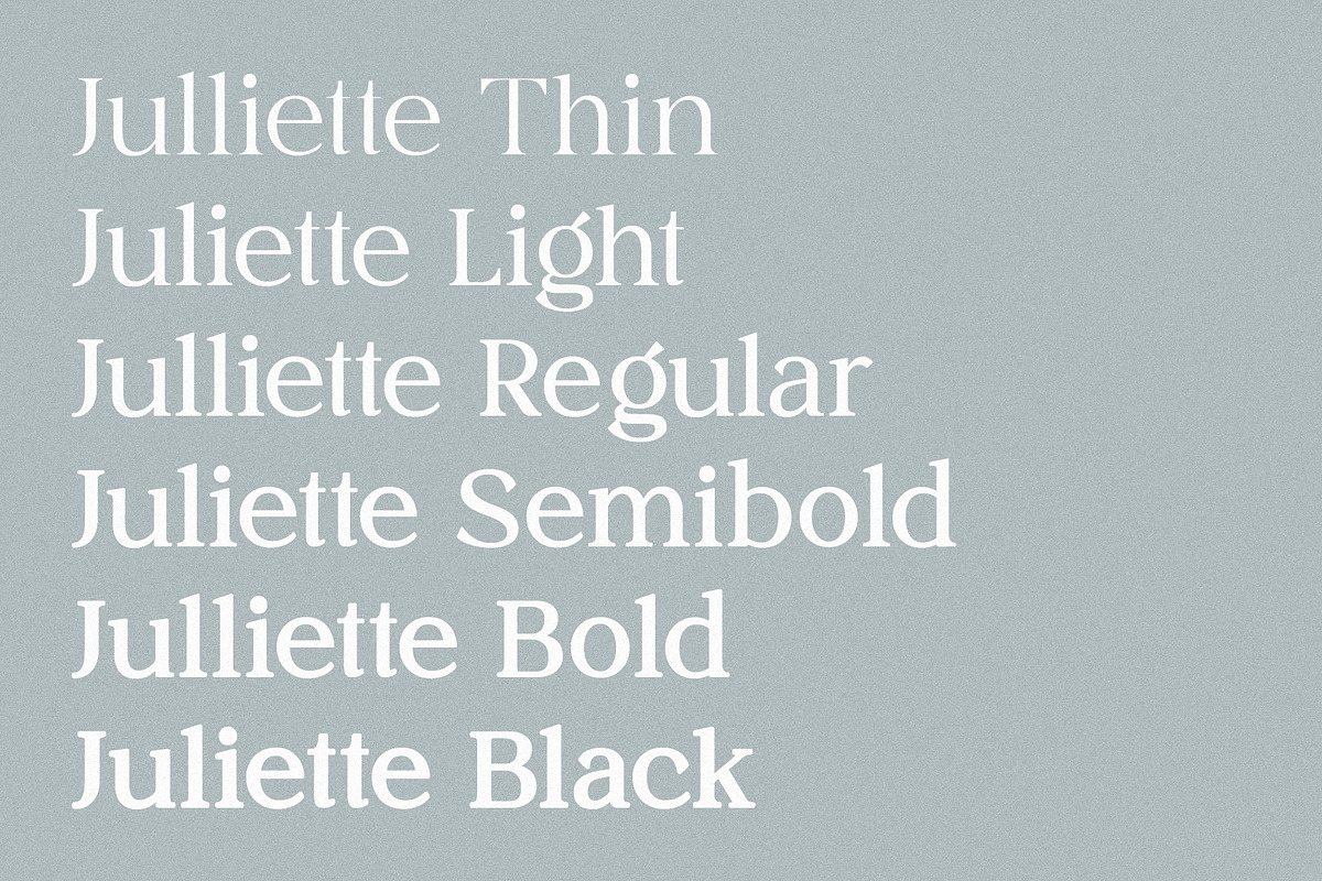 Juliette Family Serif (12 Fonts), a Serif Font by Schrifted Type