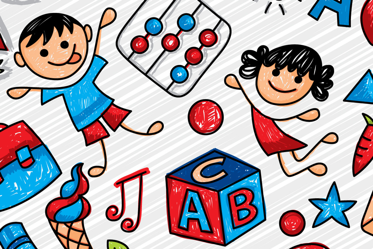 Kindergarten Vector Graphics Pack, an Education Illustration by VecRas