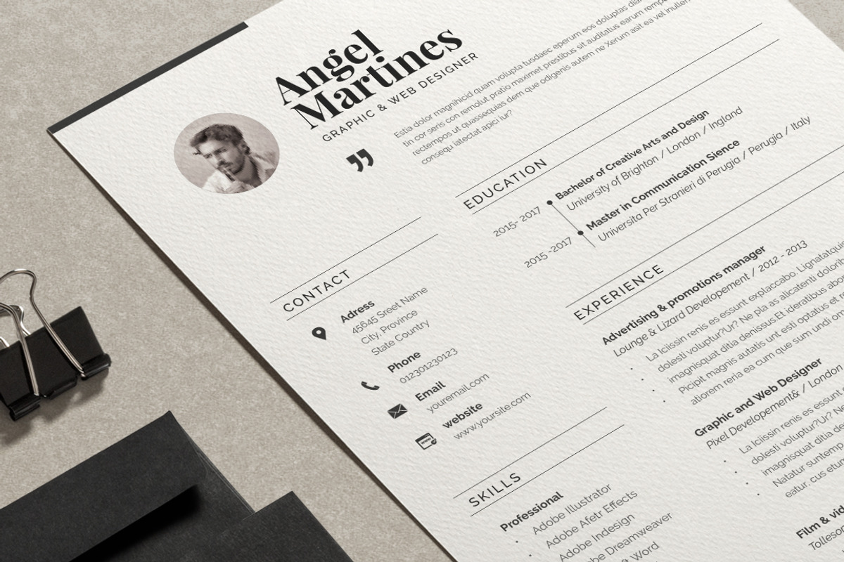 Resume Angel, a Resume Template by Estartshop