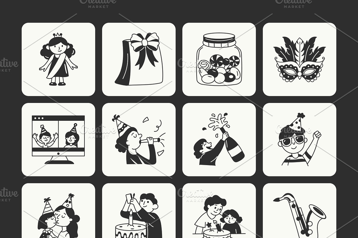 Birthday Doodles Collection