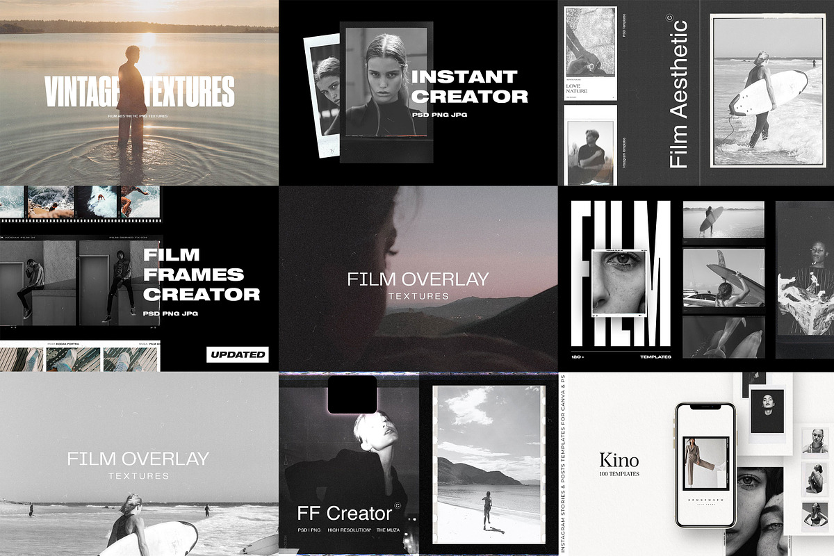 BIG FILM FRAMES, TEMPLATES, TEXTURES