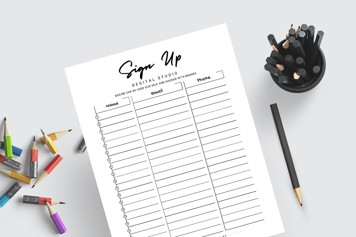 Editable Canva Sign Up Sheet, a Stationery Template by Amit Debnath