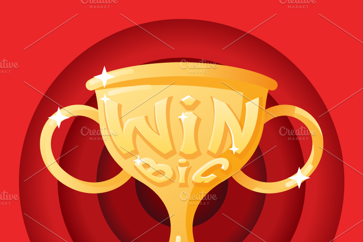 Win Cup, an Object Illustration by Meiluns shop