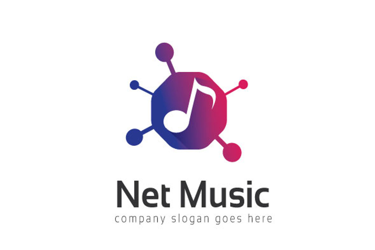 Net Music Logo, a Branding & Logo Template by Mariyana