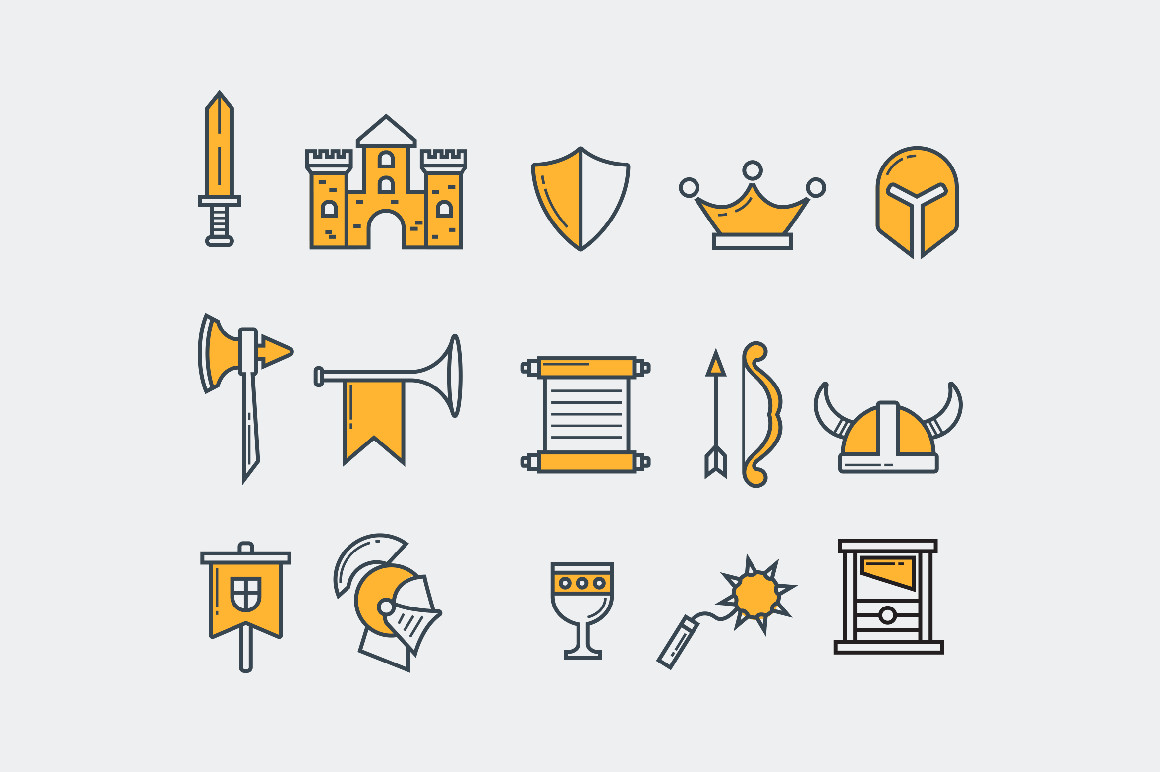 15 Medieval Icons, an Icon by Creative VIP