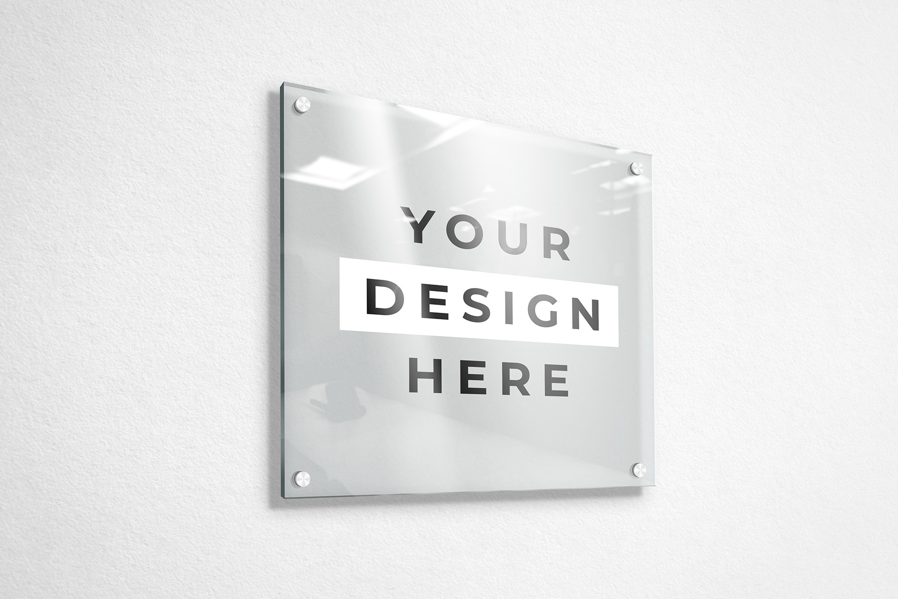 Glass Panel Sign Mockup, a Product Mockup by Medialoot