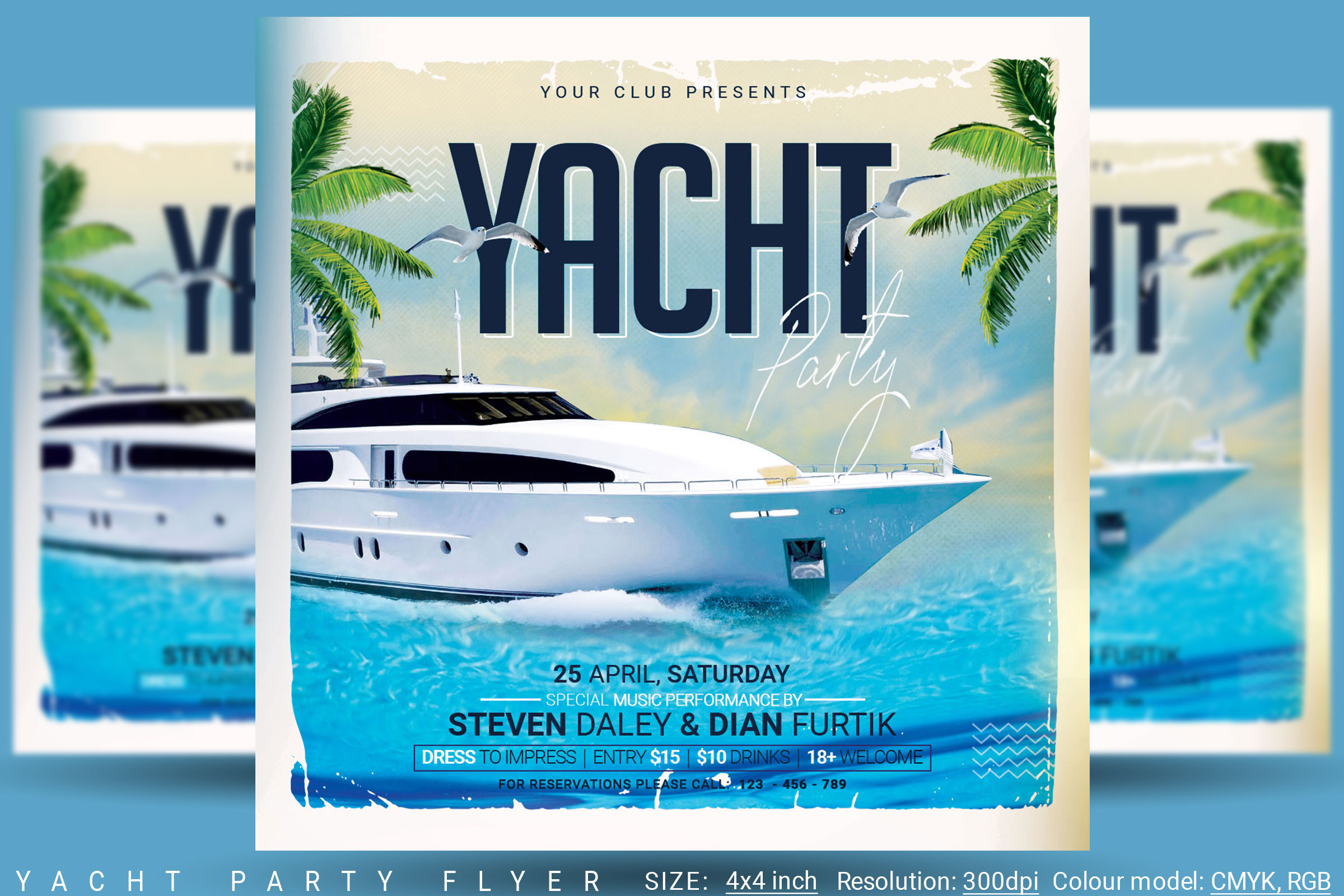 Yacht Party Flyer, a Flyer Template by Artolus