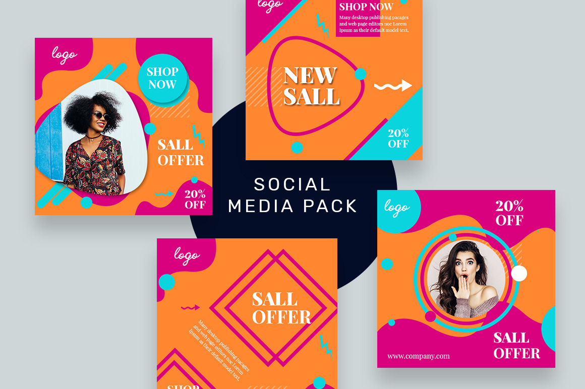 Social media post template, a Social Media Template by Pixelpick