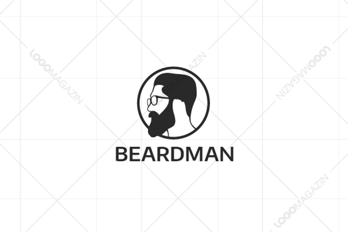 Beard Man Logo, a Branding & Logo Template by LogoBuy