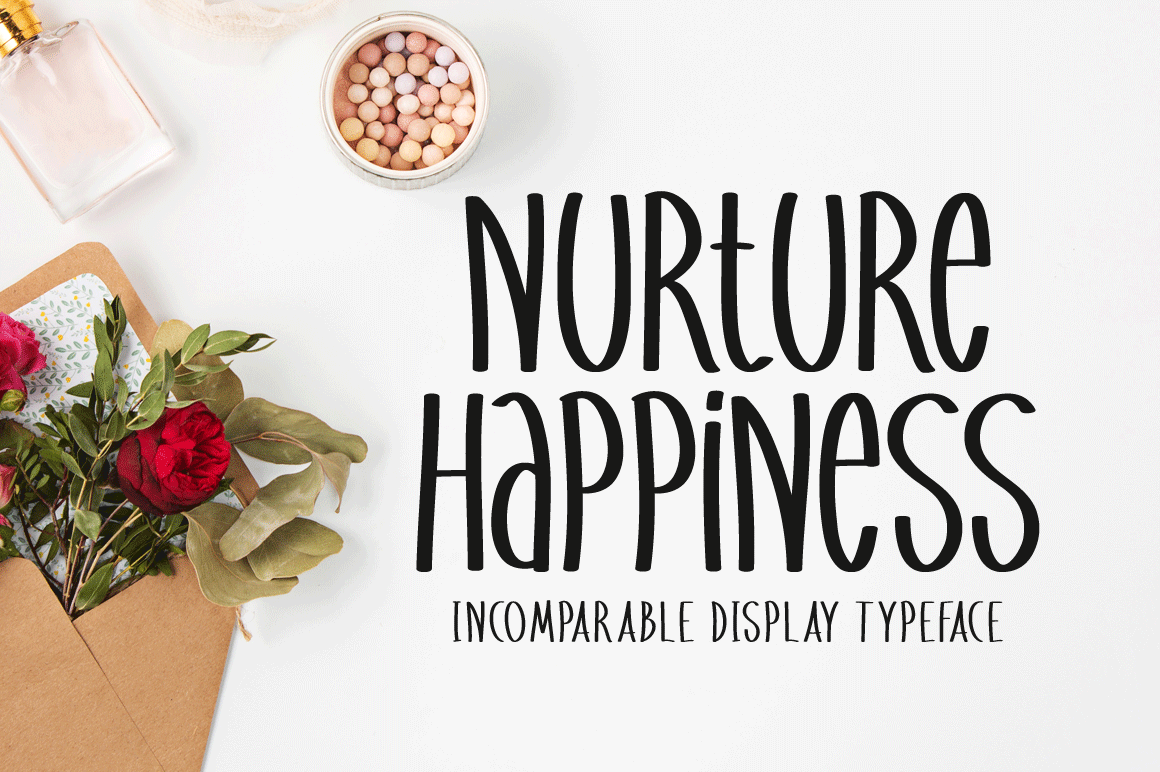 Nurture Happiness Typeface, a Script Font by Seemly Fonts | Creative Market