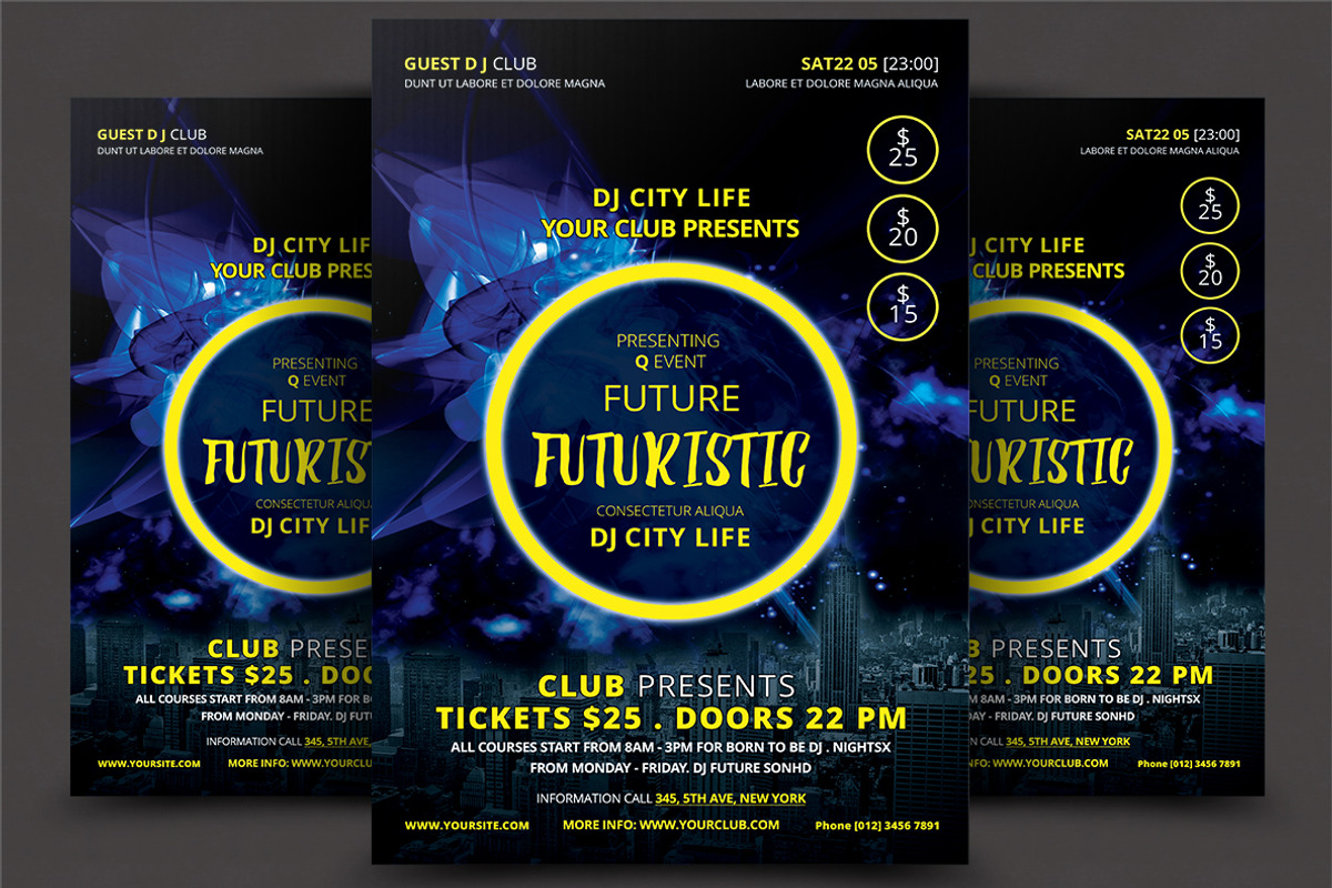 Futuristic Flyer, a Flyer Template by AfzaalGraphics