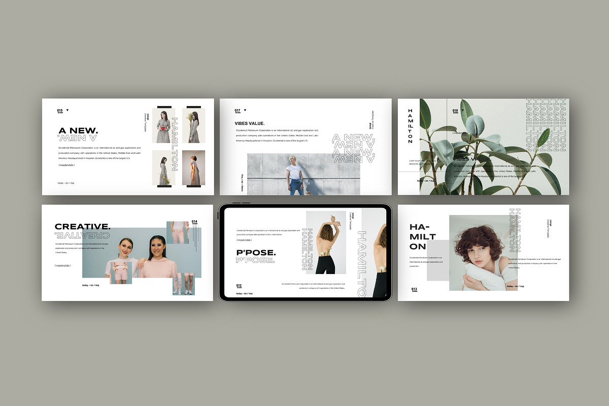 HAMILTON - Google Slide, a Presentation Template by Dirtytemp Studio