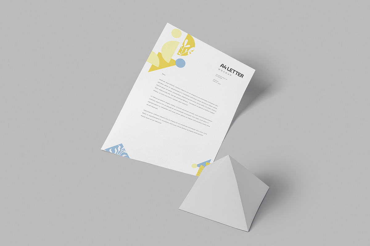 A4 Size Letter Mockups, a Print Template by DesignNeutrons